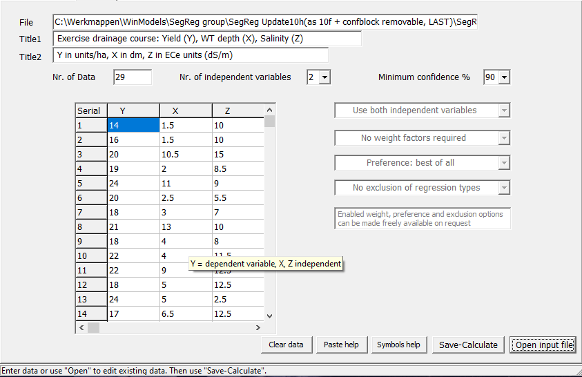 SegReg free calculator for segmented piecewise regression in splines ...